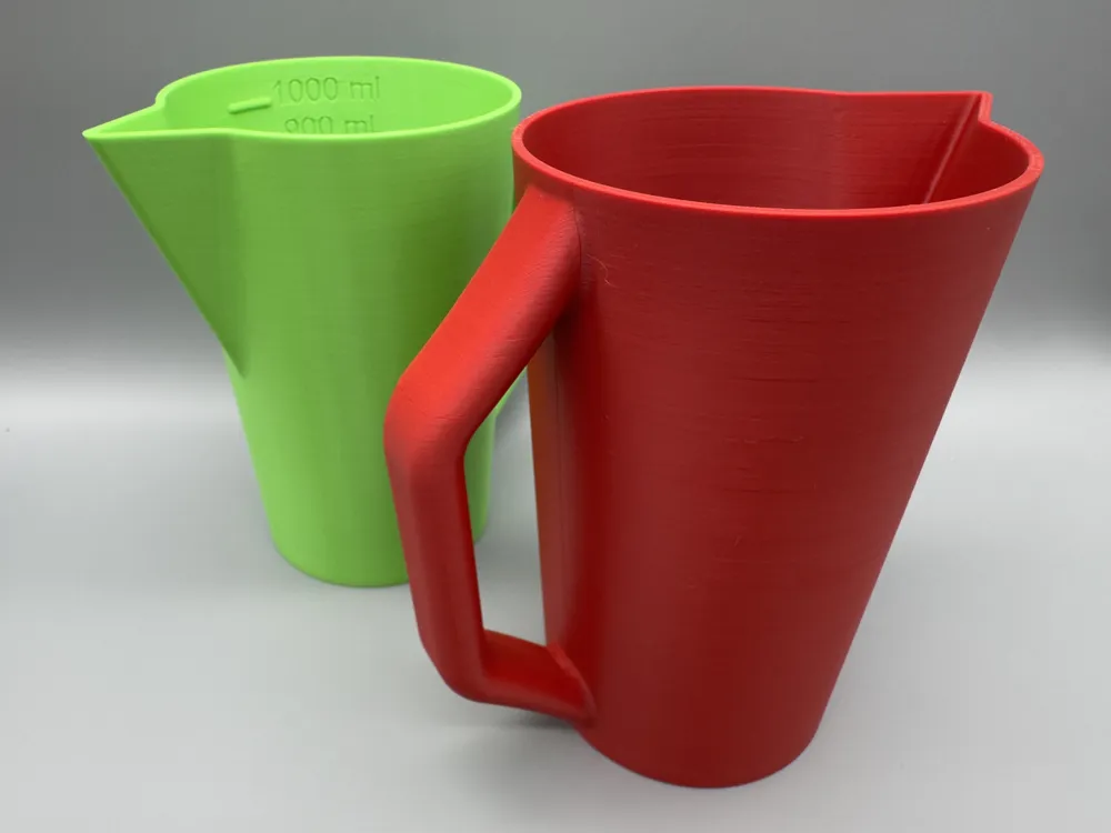 Measuring cup, beaker 500-1000ml, liter without support - Free 3D Print ...