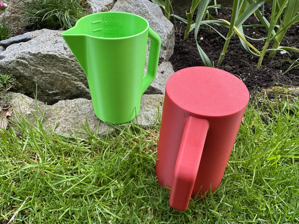 Measuring cup, beaker 500-1000ml, liter without support - Free 3D Print ...