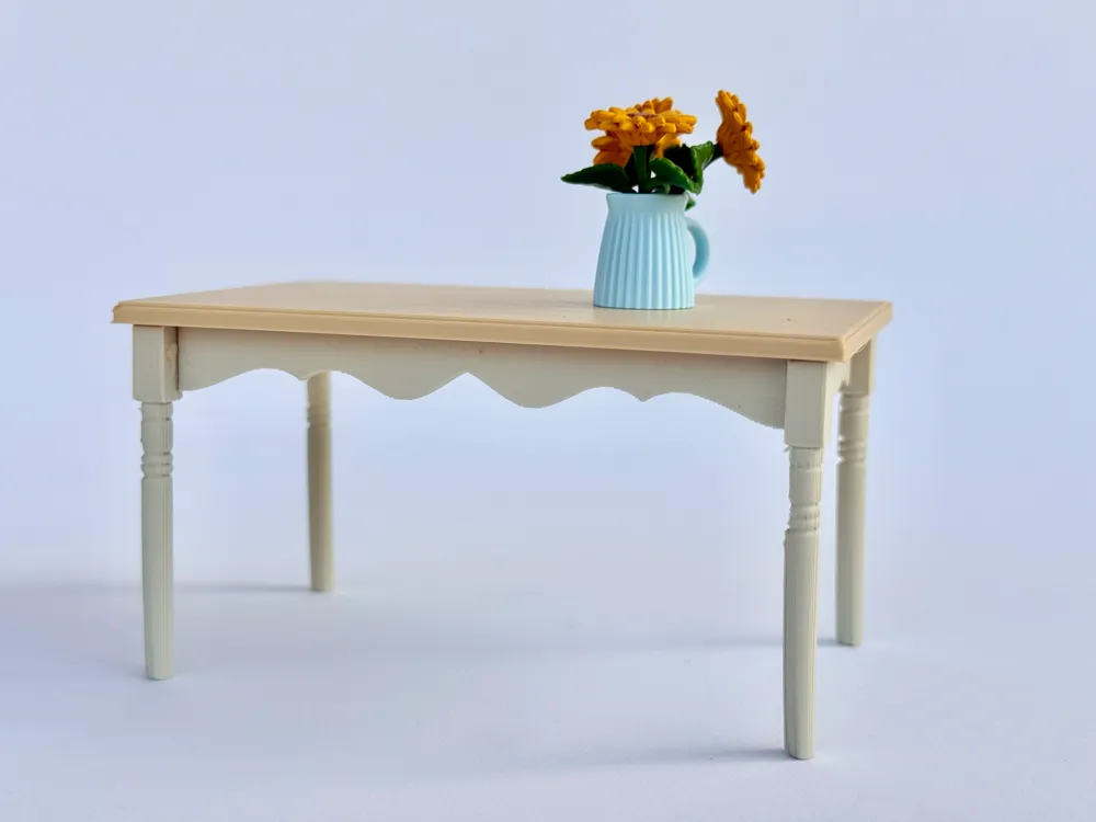 Mini furniture dinning table by Printed a mini MakerWorld: Download ...
