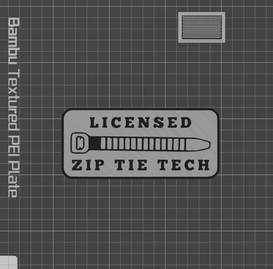 Ziptie technician badge by dubmehard - MakerWorld