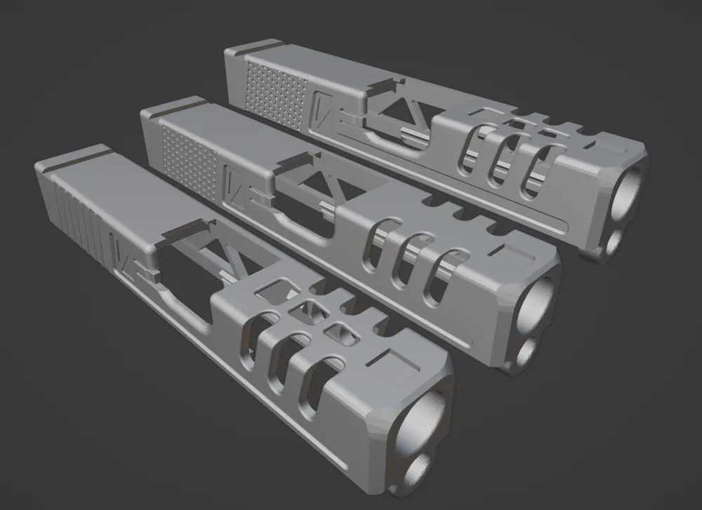 Assorted slide upgrade for subcompact prop gun - Free 3D Print Model ...