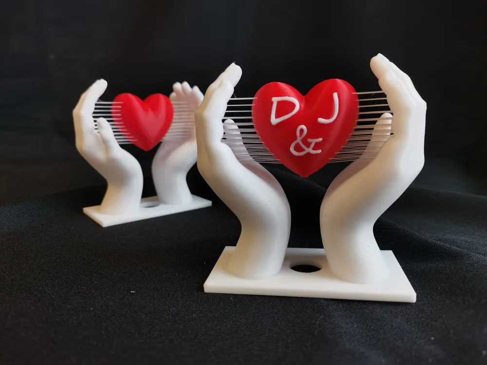 String Art Heart in Hands - Free 3D Print Model - MakerWorld