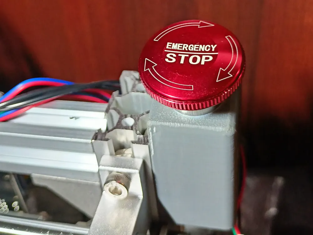 Emergency stop mount to 2040 profile cnc router 3d by Hebol - MakerWorld