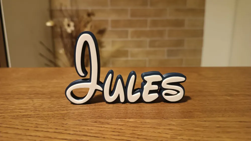 Jules Name Disney Schriftart – Kostenloses 3D-Druckmodell – MakerWorld