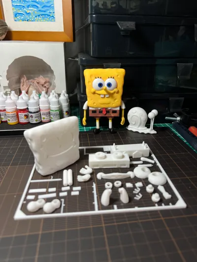 Spongebob Squarepants Assembled Figurine Remixed by CC MakerWorld ...