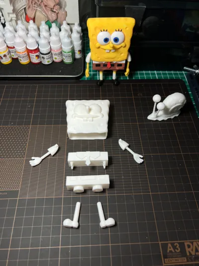 Spongebob Squarepants Assembled Figurine Remixed by CC MakerWorld ...