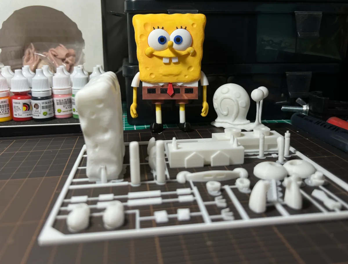 Spongebob Squarepants Assembled Figurine - Free 3D Print Model - MakerWorld