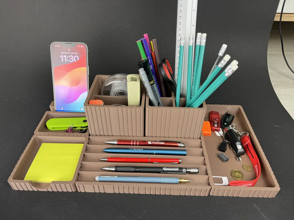 Desk Organizer System by Drukujemy3D.pl MakerWorld: Download Free 3D Models