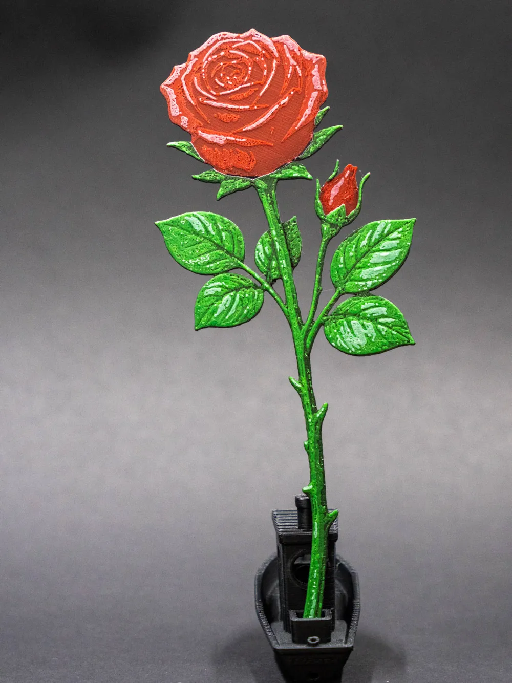 Rose with Stem – Elegant Floral flower - Free 3D Print Model - MakerWorld