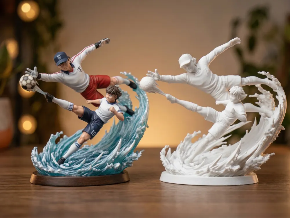 Captain Tsubasa Diorama - Free 3D Print Model - MakerWorld
