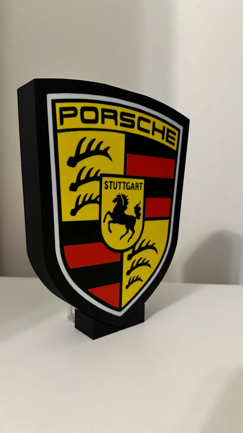 PORSCHE LOGO LIGHTBOX by MICHAL_3Dtisk MakerWorld: Download Free 3D Models