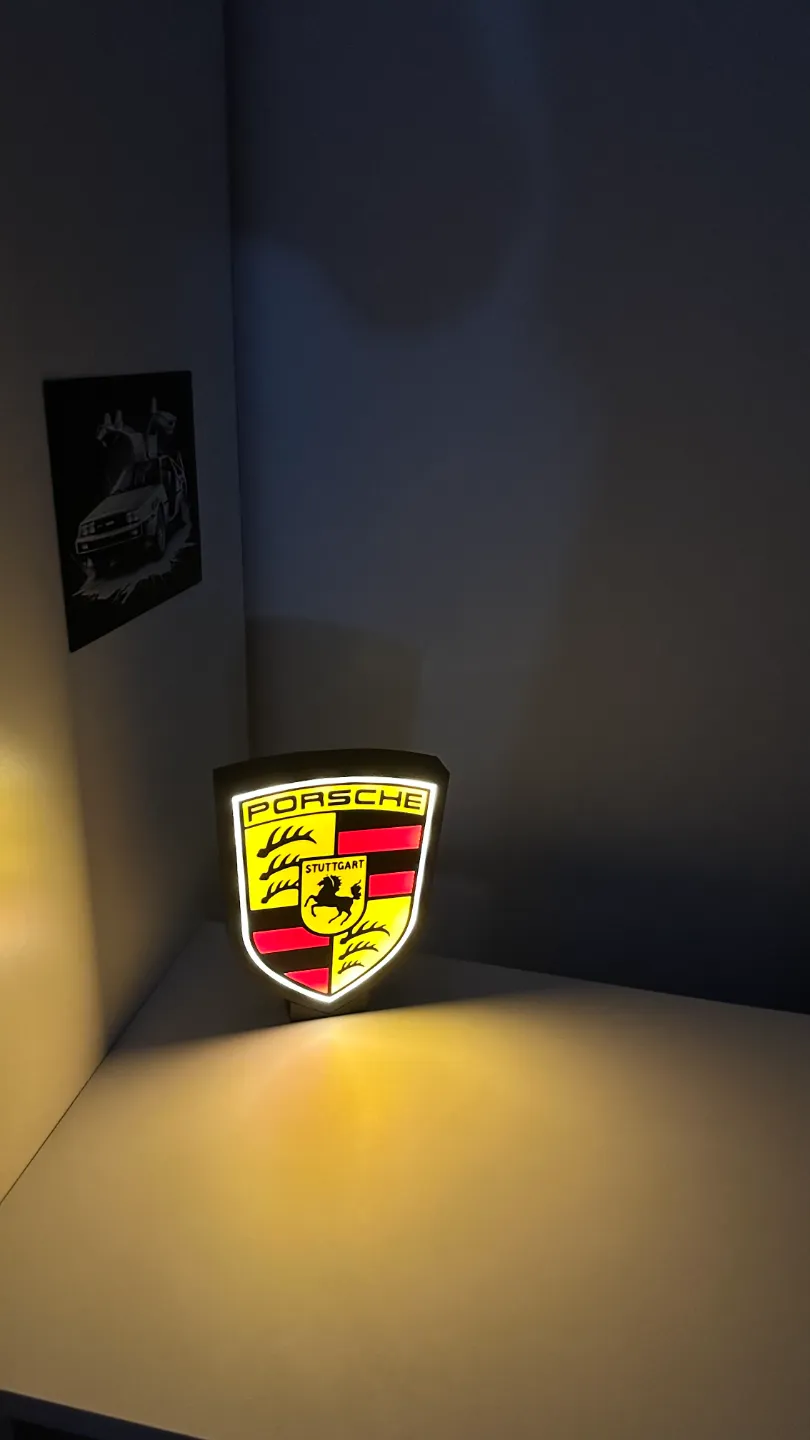 PORSCHE LOGO LIGHTBOX by MICHAL_3Dtisk MakerWorld: Download Free 3D Models