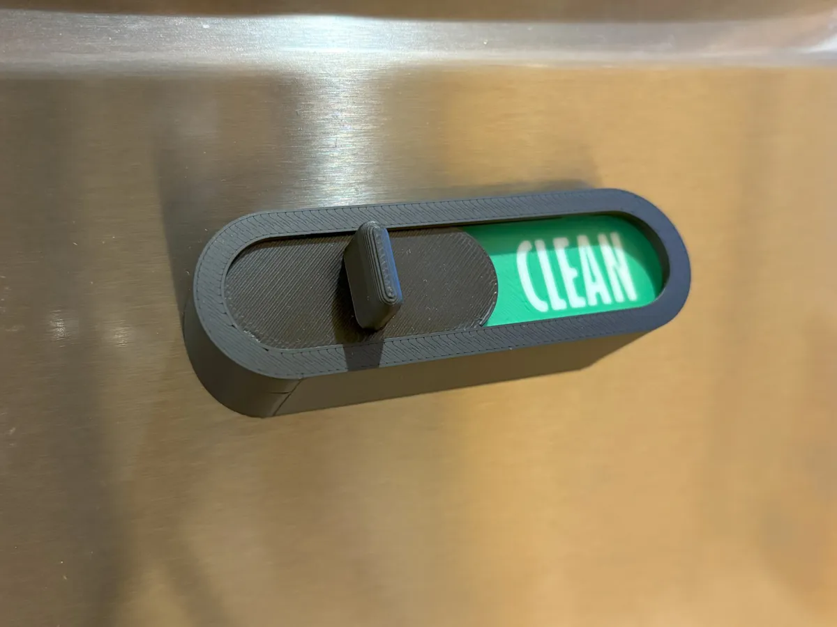 Dishwasher Clean/Dirty Magnetic Slider - Free 3D Print Model - MakerWorld