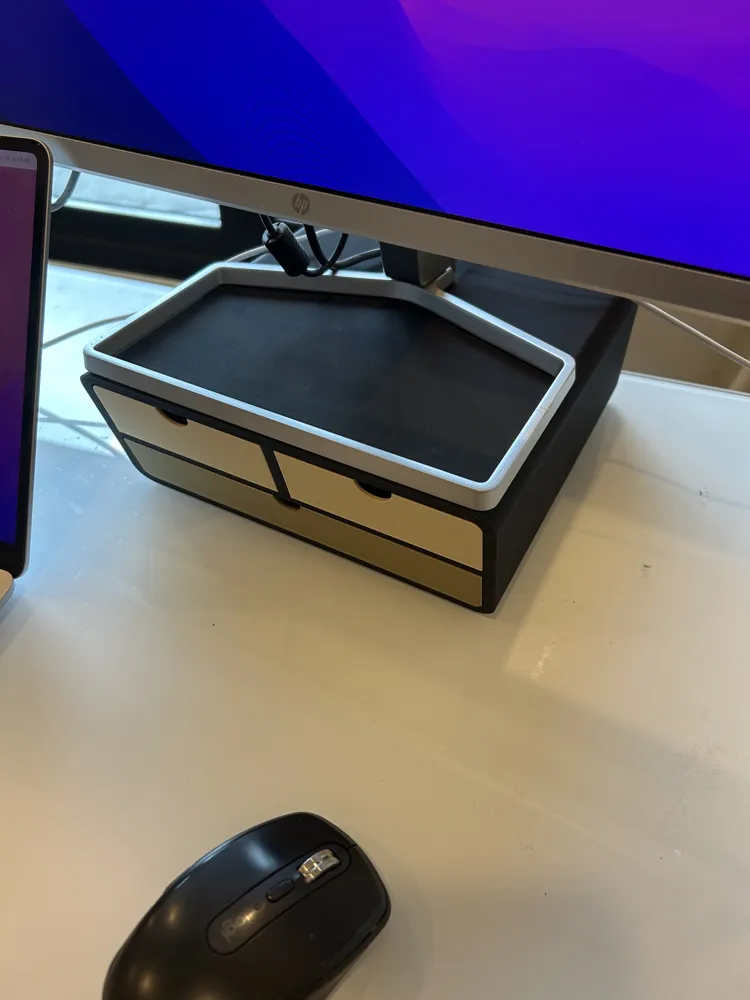Monitor Stand with "3 Drawers" - Free 3D Print Model - MakerWorld