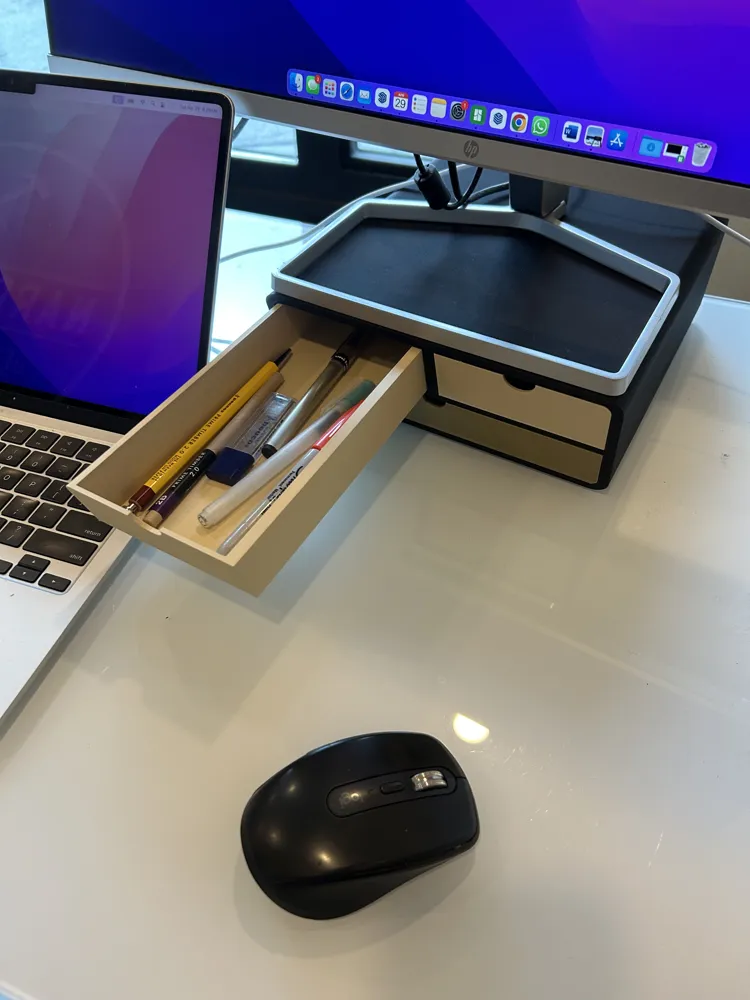 Monitor Stand with "3 Drawers" - Free 3D Print Model - MakerWorld