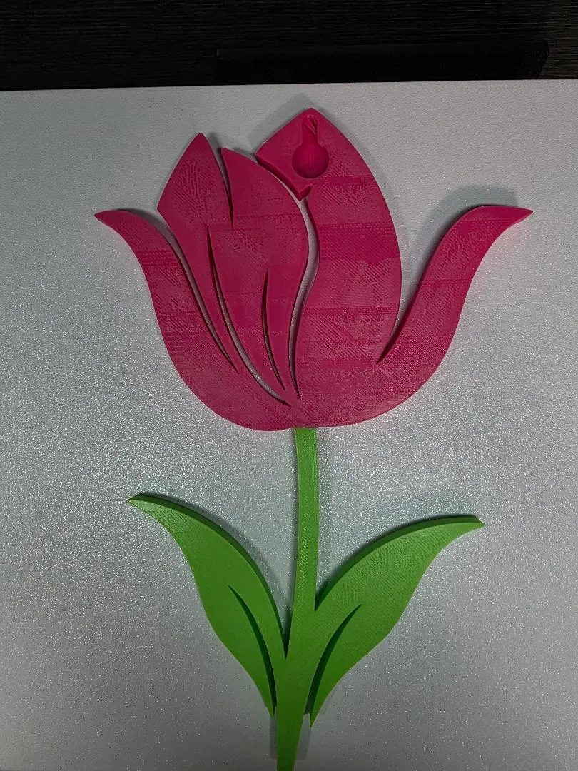Tulip Wall Art Abstract - Free 3D Print Model - MakerWorld
