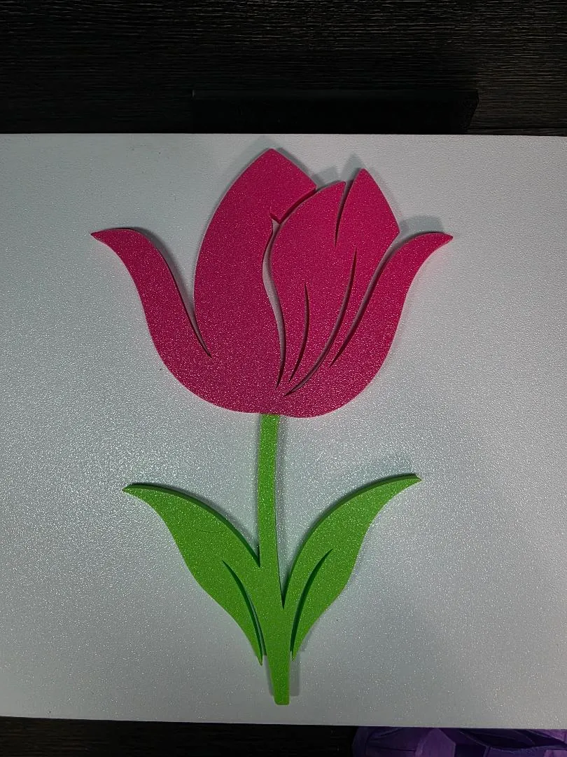 Tulip Wall Art Abstract - Free 3D Print Model - MakerWorld