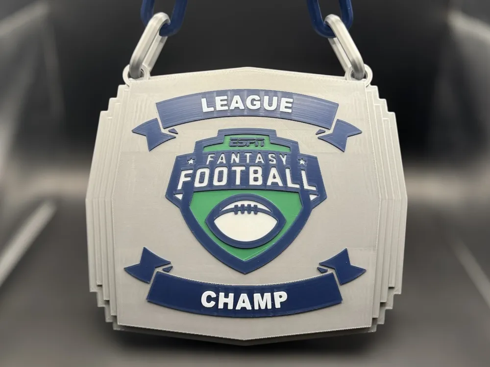 Fantasy Football League Champ Oversized Necklace - Free 3D Print Model ...