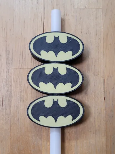 Batman Straw Topper Remixed by David MakerWorld: Download Free 3D Models