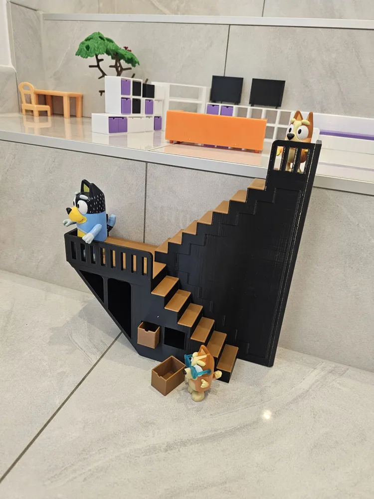 Stairs for Bluey Playmobil Playhouses - Free 3D Print Model - MakerWorld