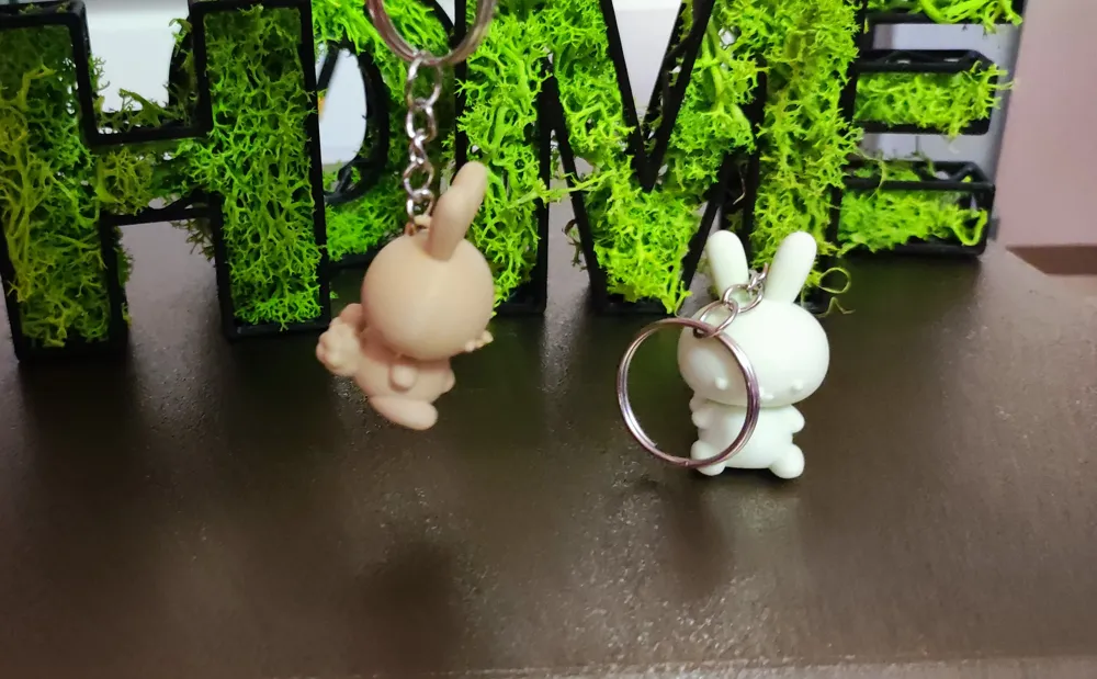 Cute Bunny Keychain - Miniature Rabbit Key Holder by Imagina.3d ...