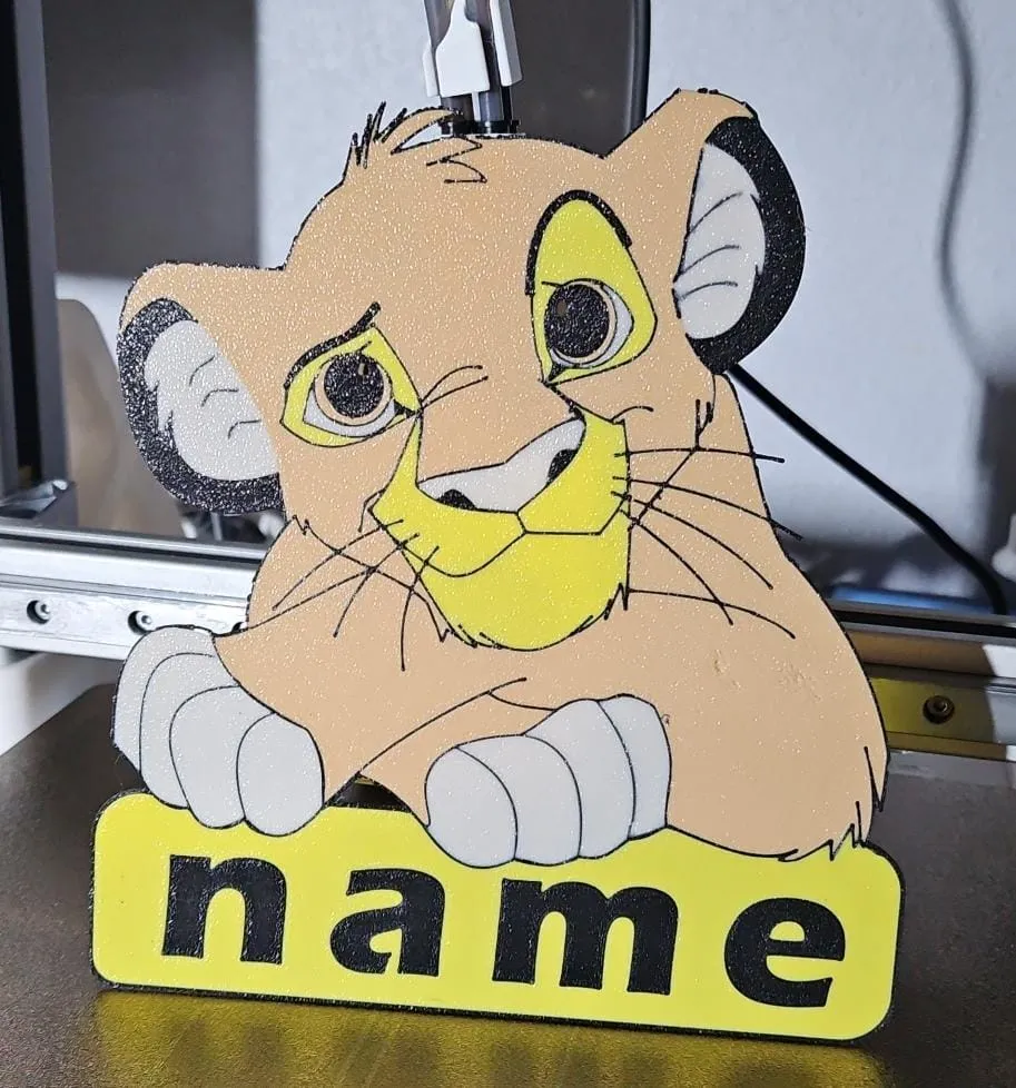 Simba - The Lion King - Your Name by davinchi2000MakerWorld: Download ...