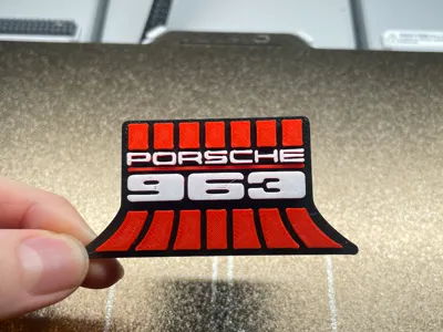 Porsche 963 Hypercar Logo Plaque by Marcus MakerWorld: Download Free 3D ...