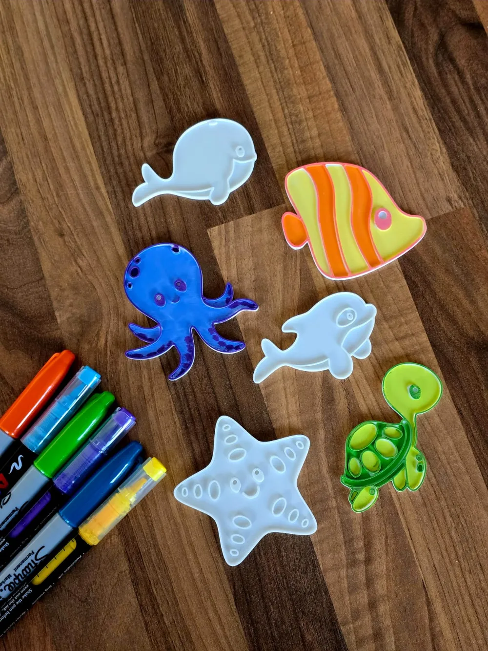 Cute Sea Animals DIY Coloring Craft Pack Set by Merilno3D - MakerWorld