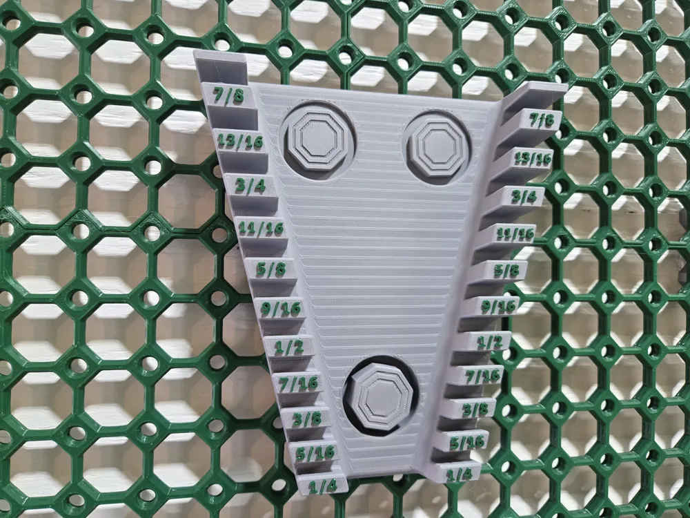 Multiboard crescent wrench holder - Metric & SAE Remixed by Ben MakerWorld: Download Free 3D Models