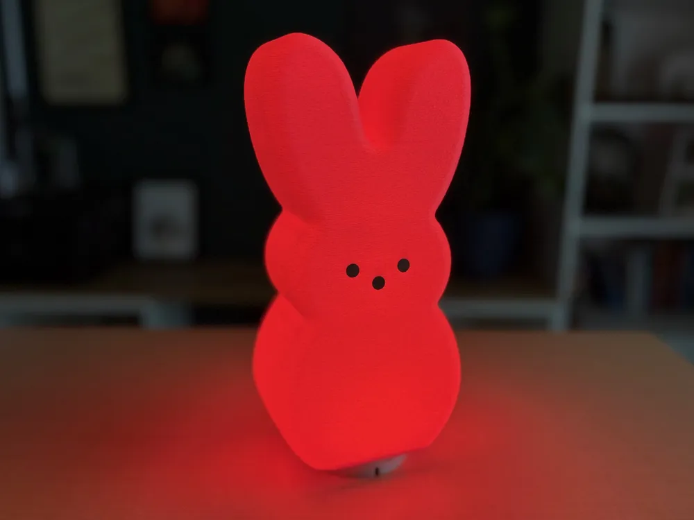 Large Glowing Peeps Bunny | LED Lamp Kit - Free 3D Print Model - MakerWorld