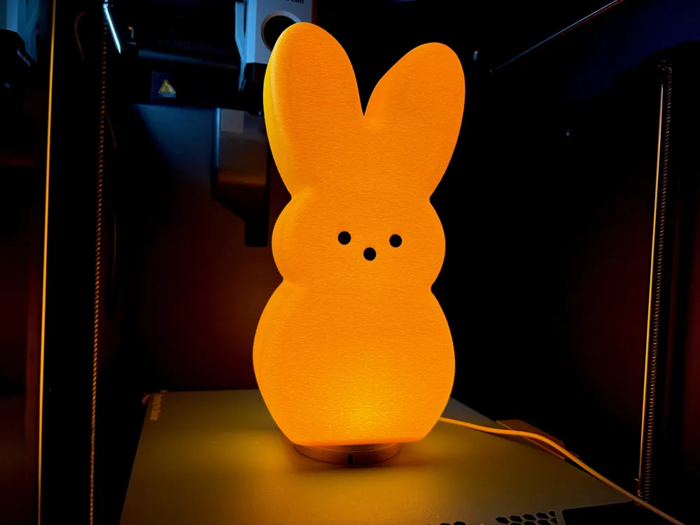 Large Glowing Peeps Bunny | LED Lamp Kit - Free 3D Print Model - MakerWorld
