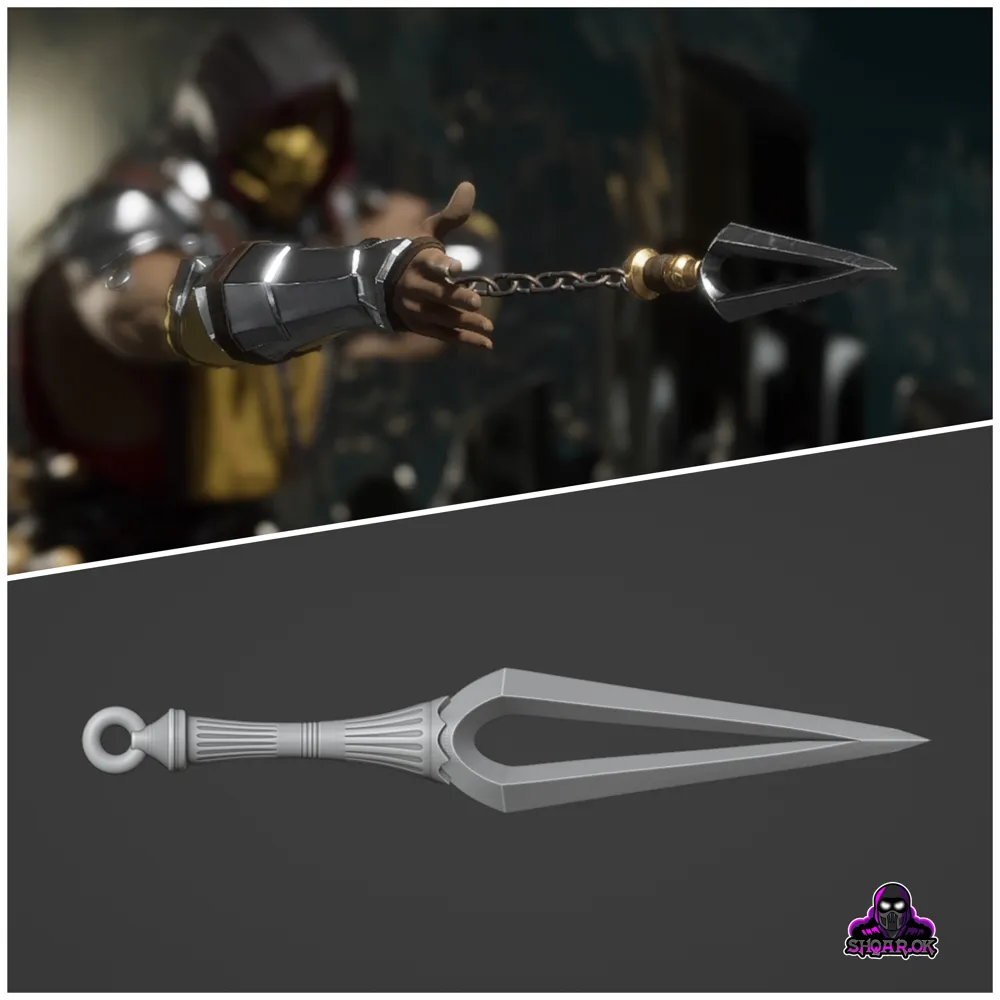 Scorpion kunai from MK1 1 - Shirai Ryu Spear by ShQ@r.Ok MakerWorld ...