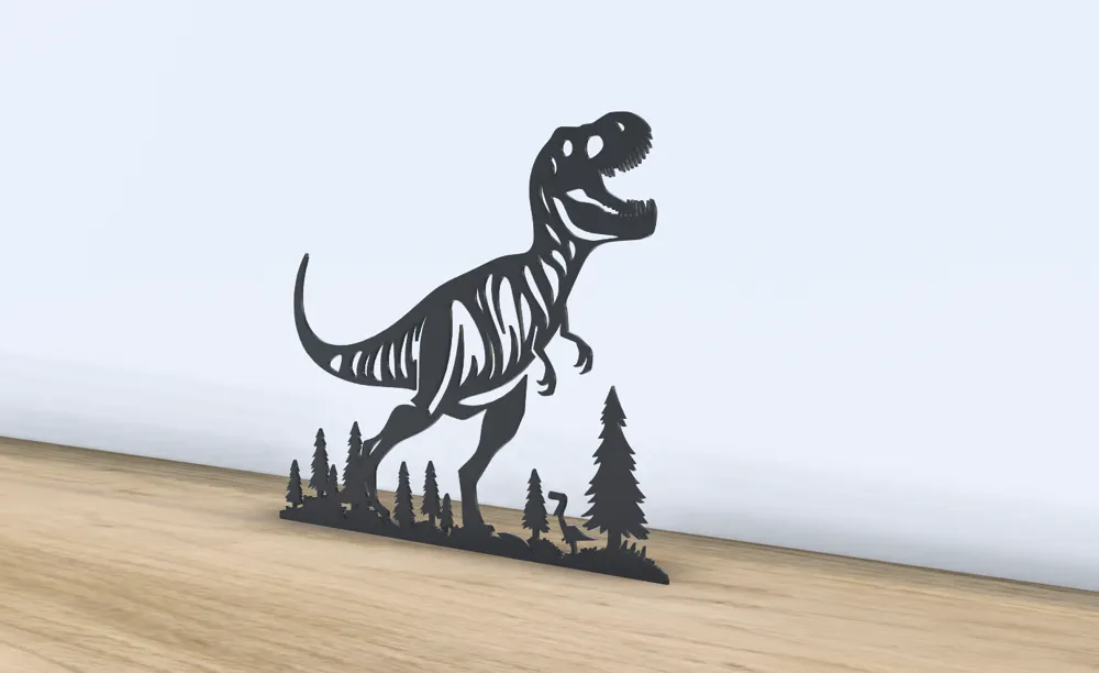 T-Rex - 2d silhouette - AI Generated by JF-699 MakerWorld: Download ...