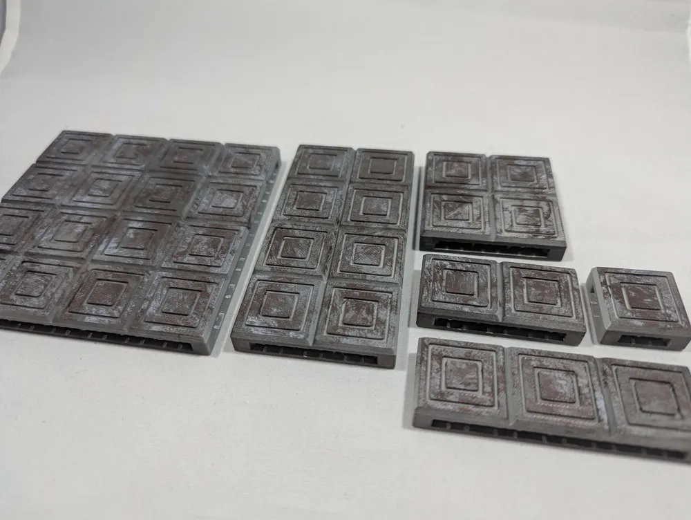 sci fi tiles - square pattern Remixed by Together 3D MakerWorld ...
