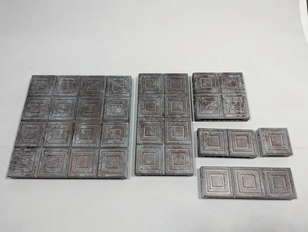 sci fi tiles - square pattern Remixed by Together 3D MakerWorld ...