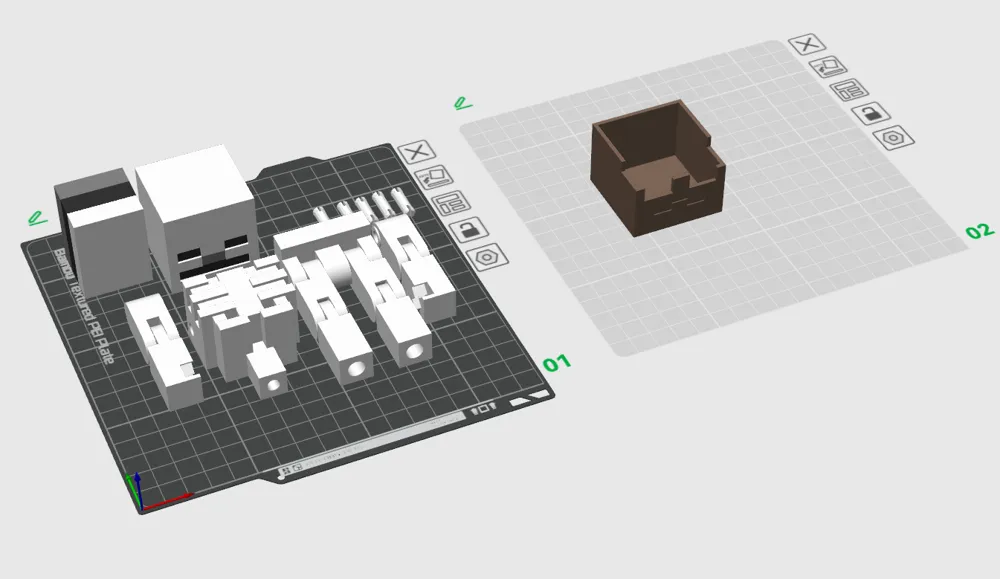 Fully Articulated Minecraft Skeleton - Free 3D Print Model - MakerWorld