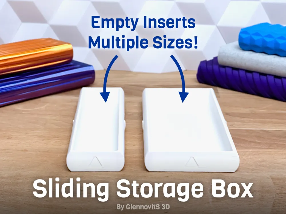 Sliding Storage Box (slim travel storage organizer by GlennovitS 3D ...