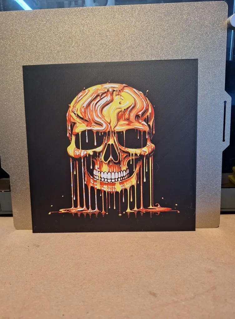 Skull Drip - Hueforge - Free 3D Print Model - MakerWorld