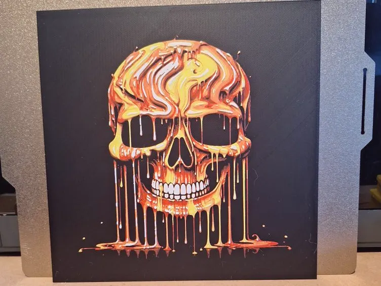 Skull Drip - Hueforge - Free 3D Print Model - MakerWorld