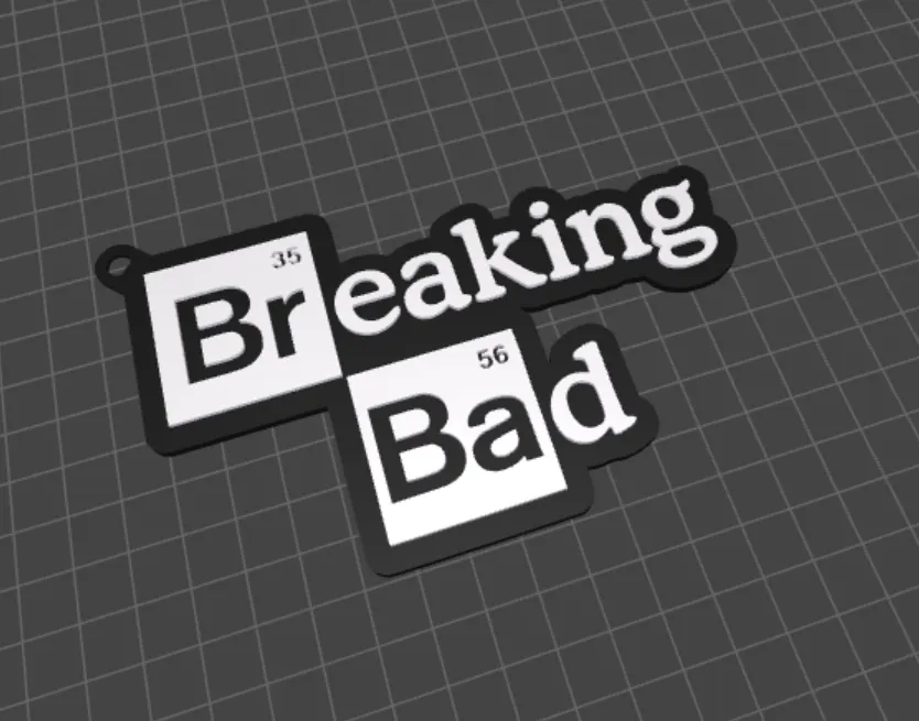 Breaking Bad logo keychain - Free 3D Print Model - MakerWorld