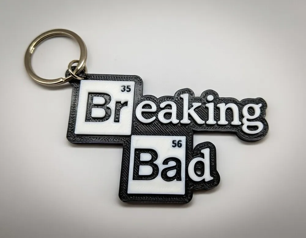 Breaking Bad logo keychain - Free 3D Print Model - MakerWorld