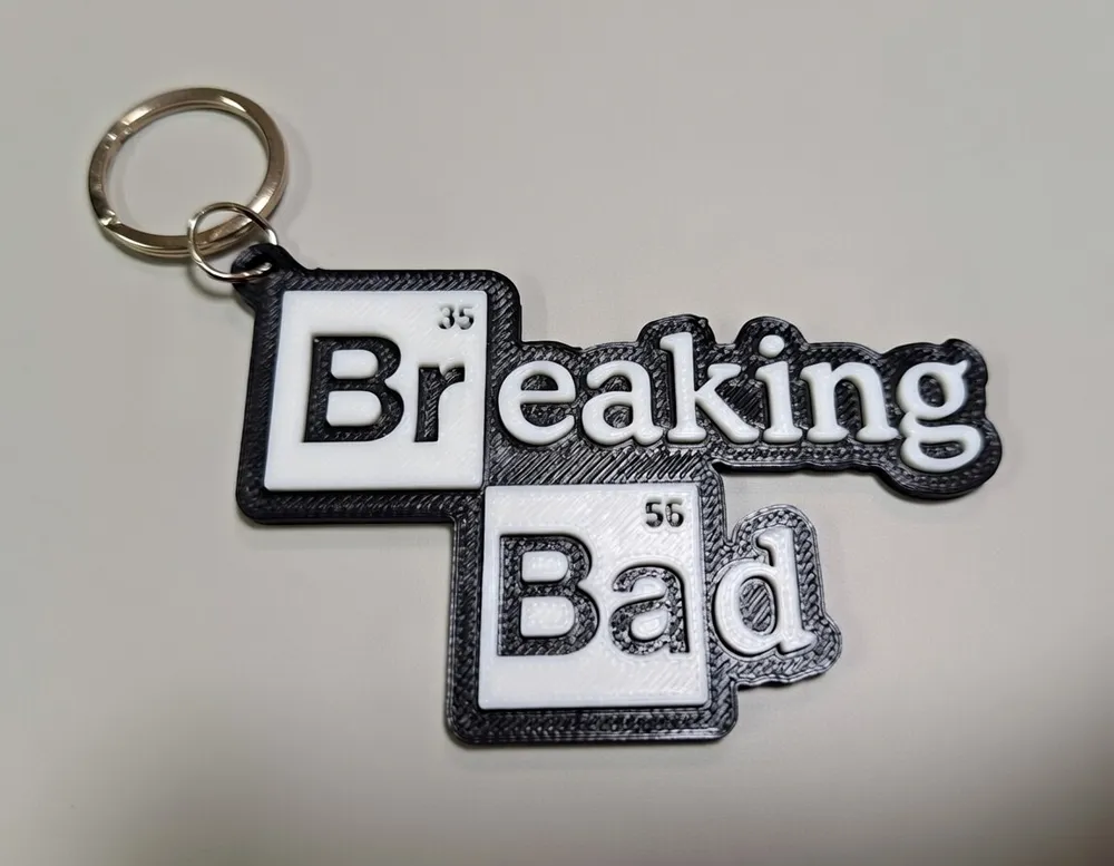 Breaking Bad logo keychain - Free 3D Print Model - MakerWorld