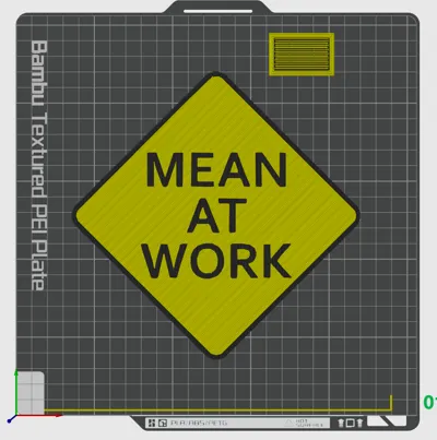 No work over this point - sign by dubmehard - MakerWorld