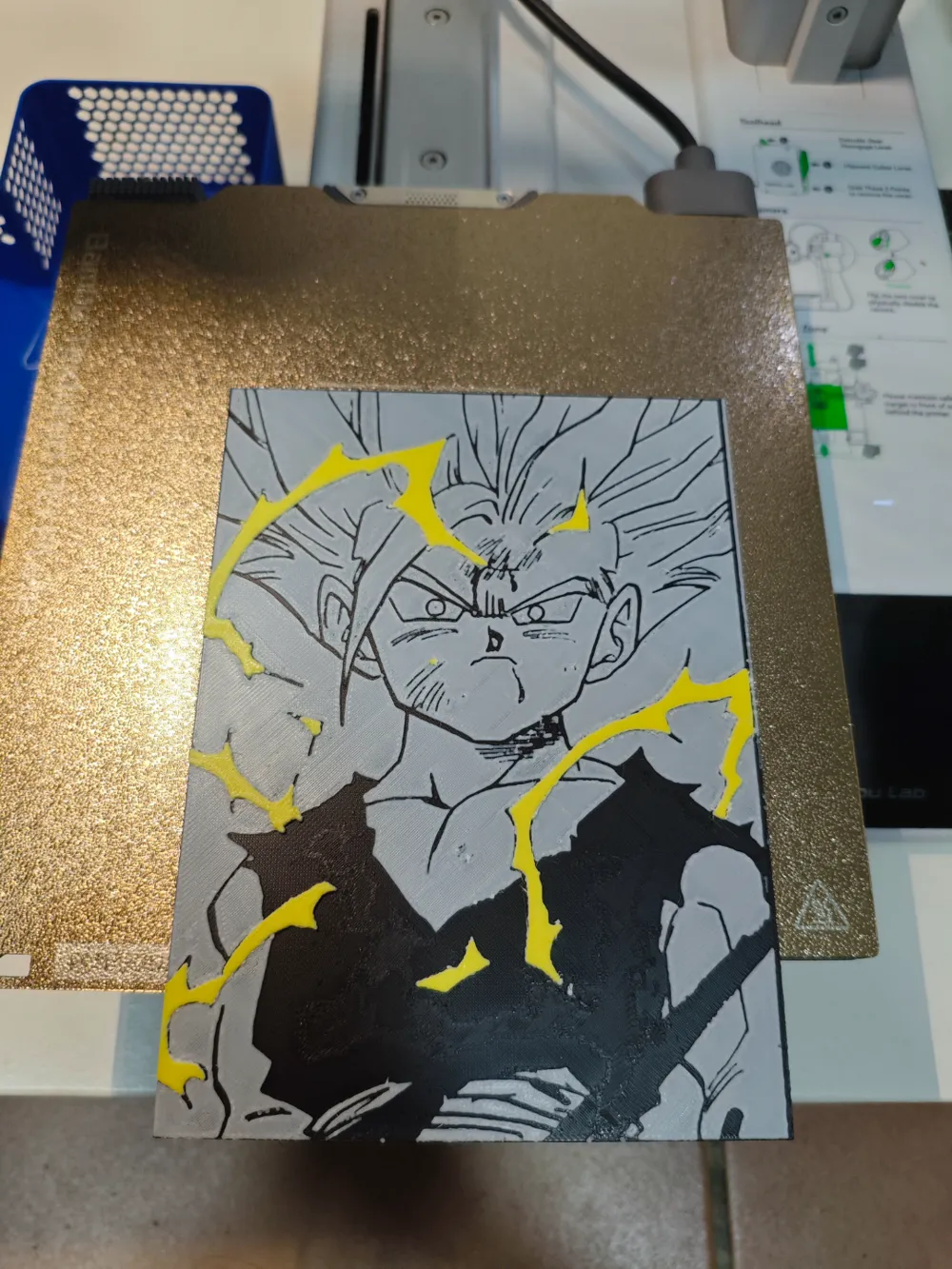 cuadro / mural Gohan SS2 3 colores por keydream3D MakerWorld: Descarga ...
