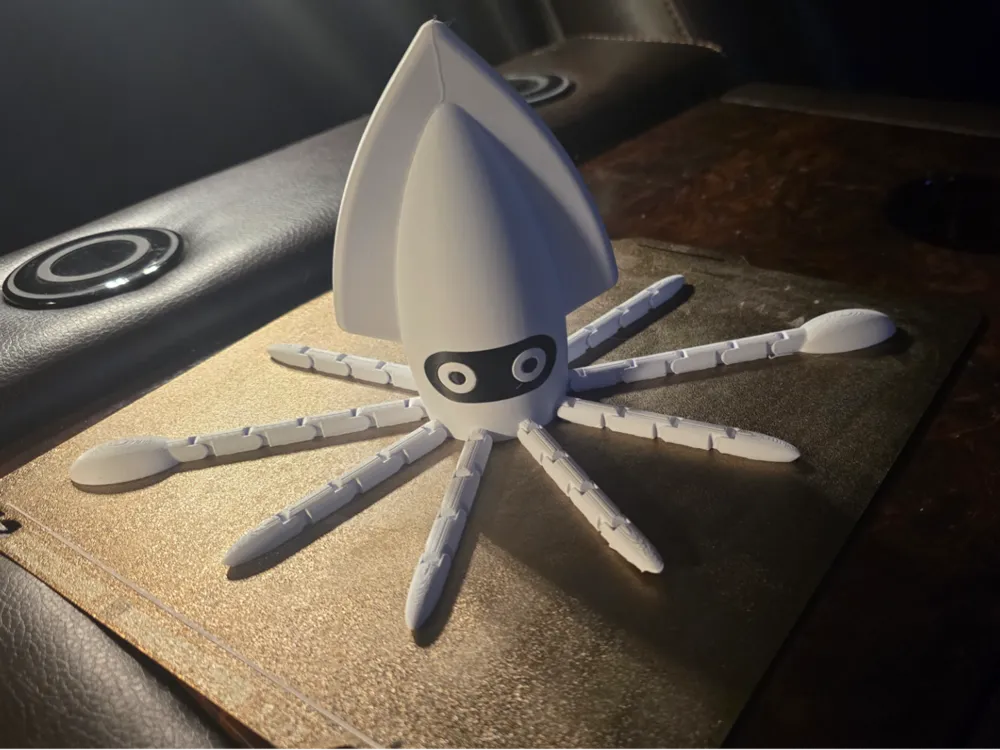 Flexi Super Mario Blooper the Squid - Free 3D Print Model - MakerWorld