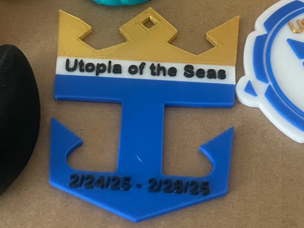 Royal Caribbean Crown and anchor - Free 3D Print Model - MakerWorld