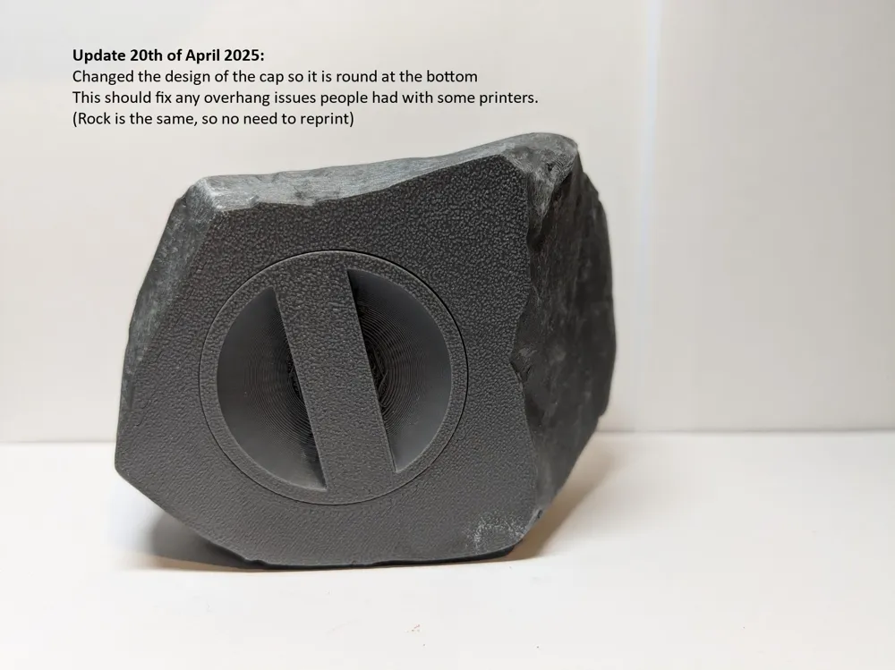 Rock with secret compartment - for geocaching - Free 3D Print Model ...
