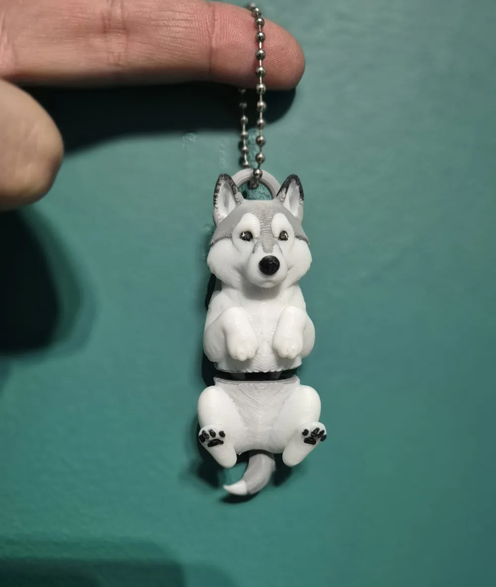 Articulated Husky Keychain - Free 3D Print Model - MakerWorld