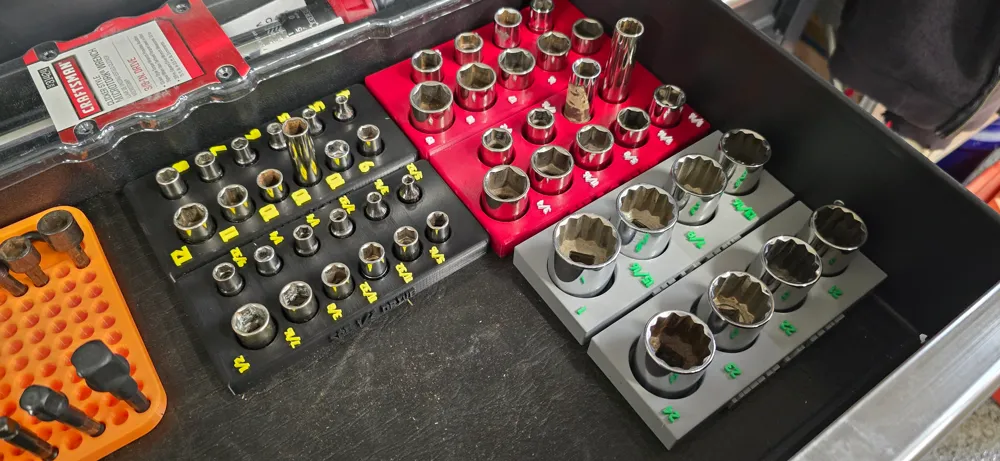 Craftsman Socket holders Metric and SAE 1/4in drive by CircleF - MakerWorld