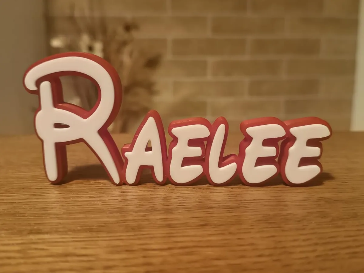 Raelee Name Disney Tag - Free 3D Print Model - MakerWorld